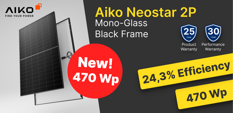 Meet the new Aiko Neostar 2P - a whopping 470 Wp power with record eff